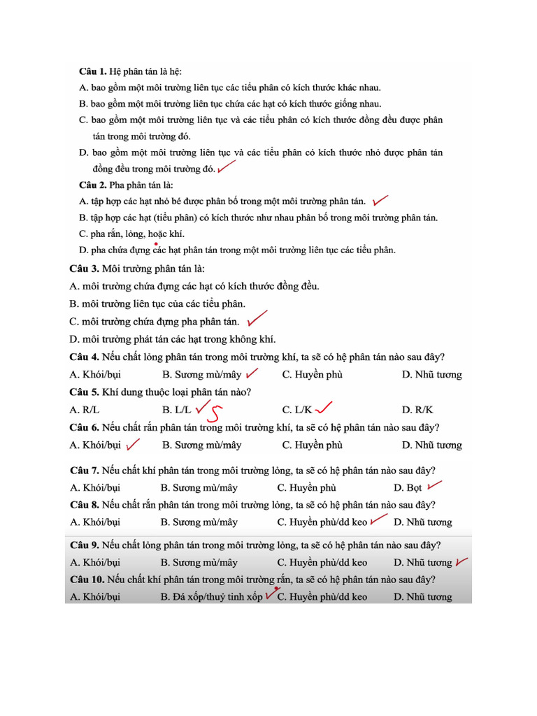 105 câu hỏi hóa keo | PDF