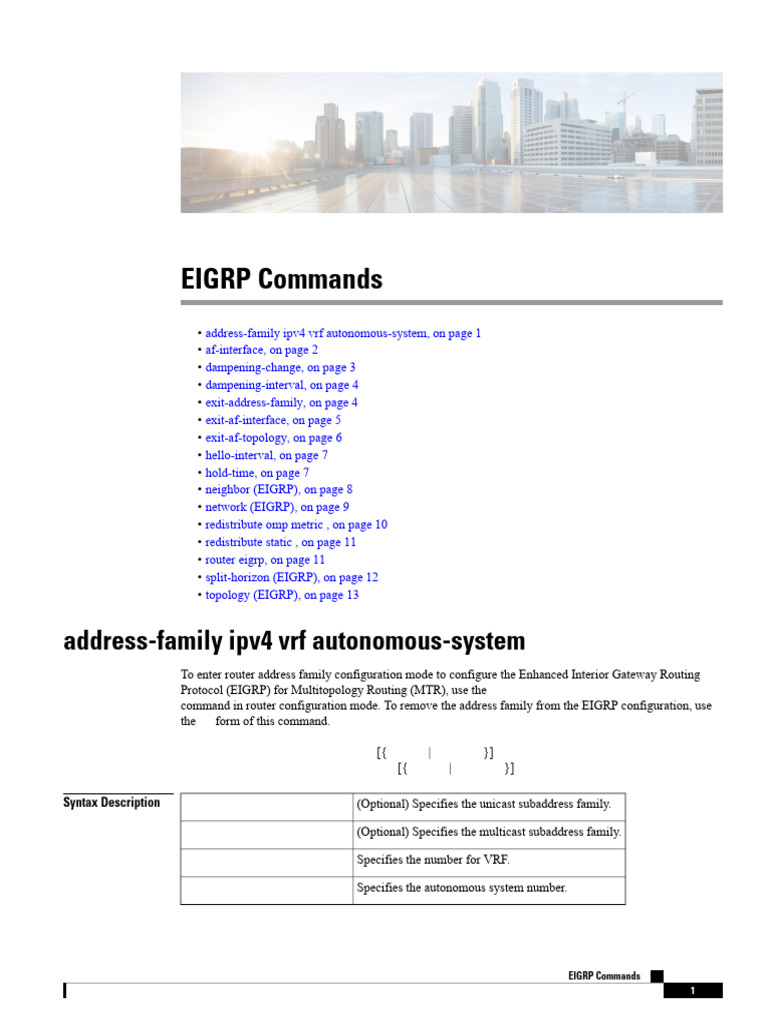 M Eigrp Commands | PDF