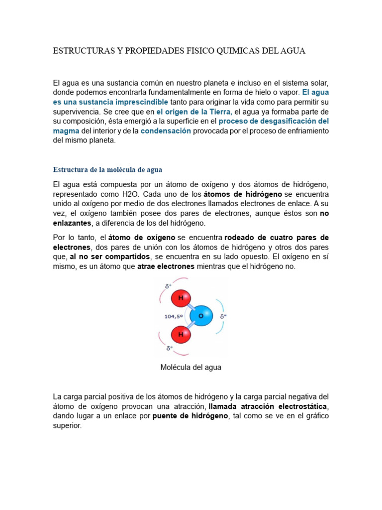 Propiedades Del Agua | PDF