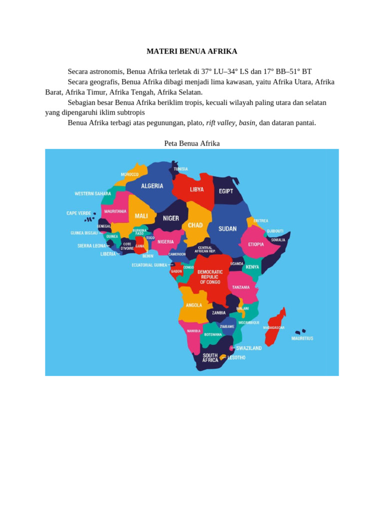 Peta Benua Afrika | PDF