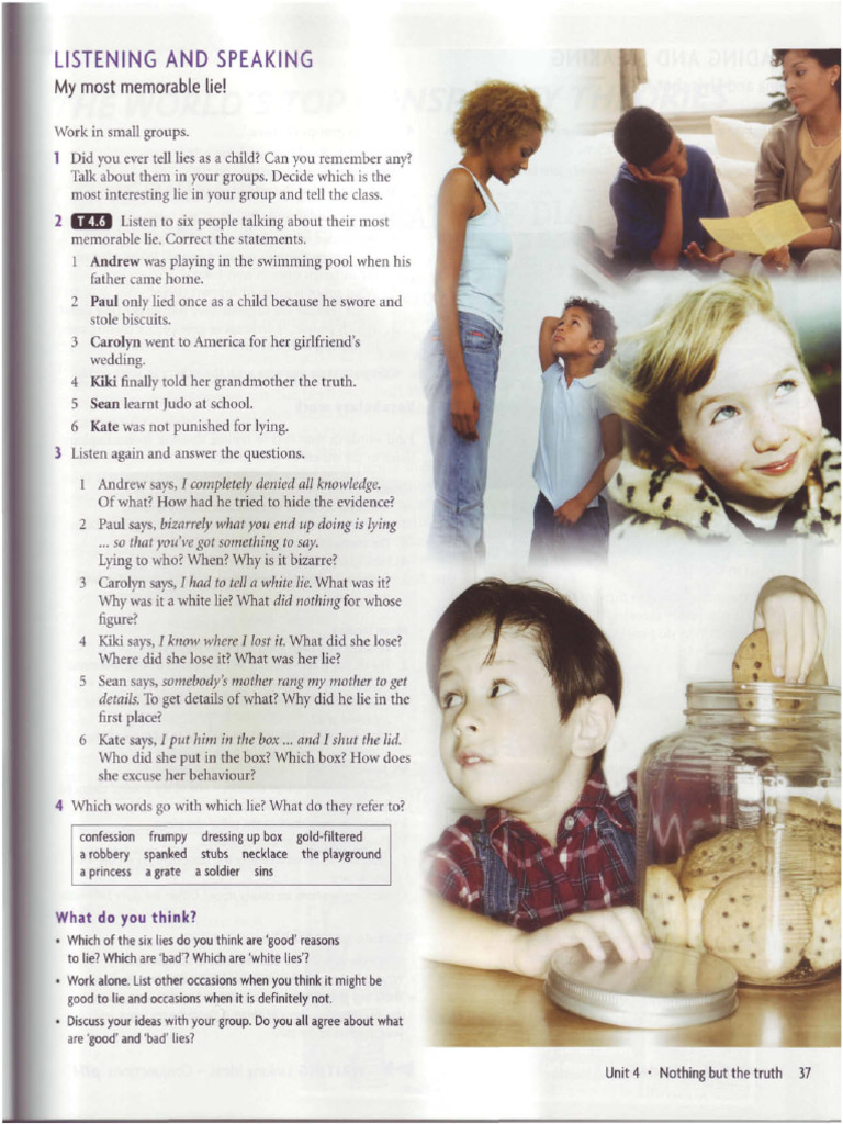 Listening and Speaking About Lie | PDF