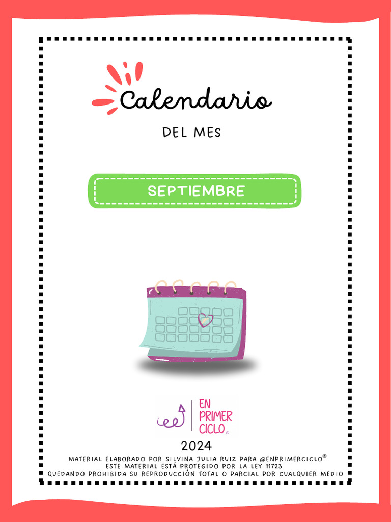 Calendario Septiembre 2024 Completo | PDF | Unidades de medida