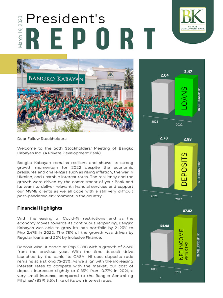 2023 President Report | PDF
