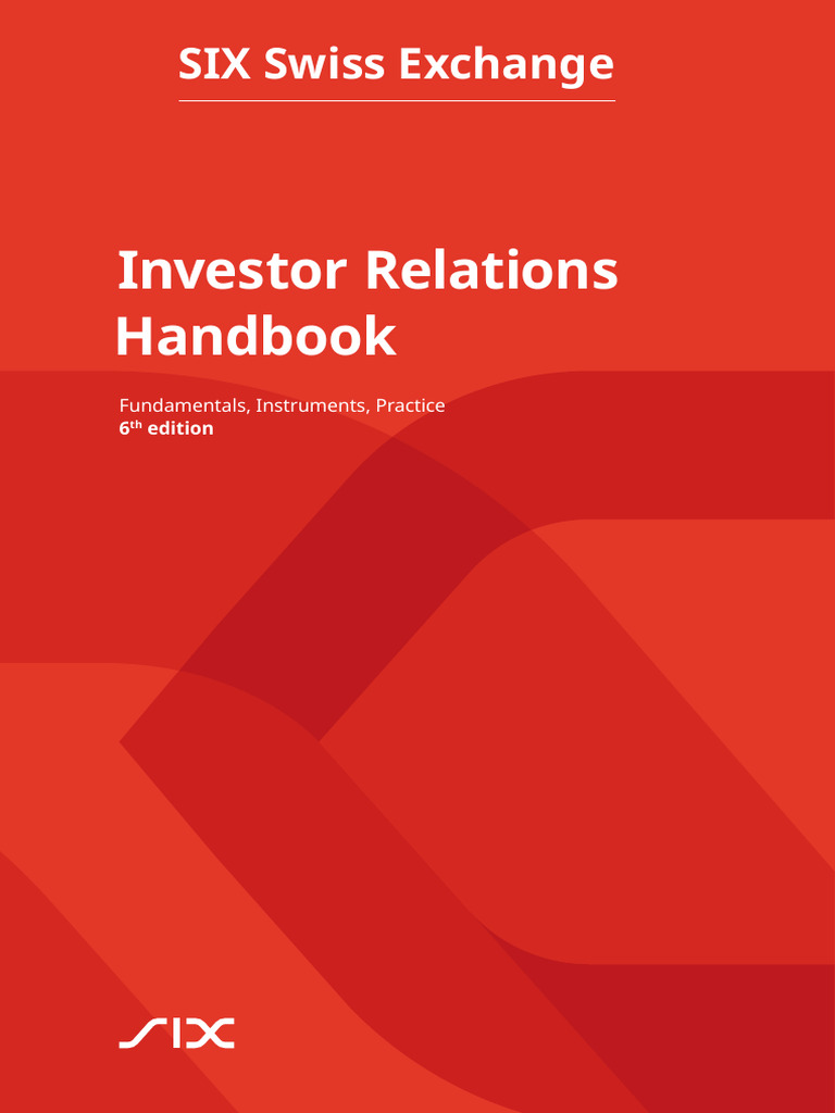 Investor Relations Handbook: SIX Swiss Exchange | PDF