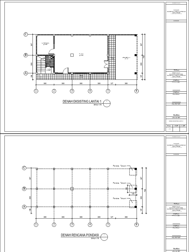 Denah - Gambar RKB Yayasan Faitimiyah | PDF