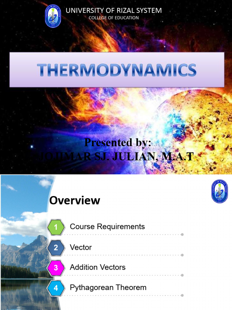 Thermodynamics Lesson 1 - Addition of Vectors | PDF