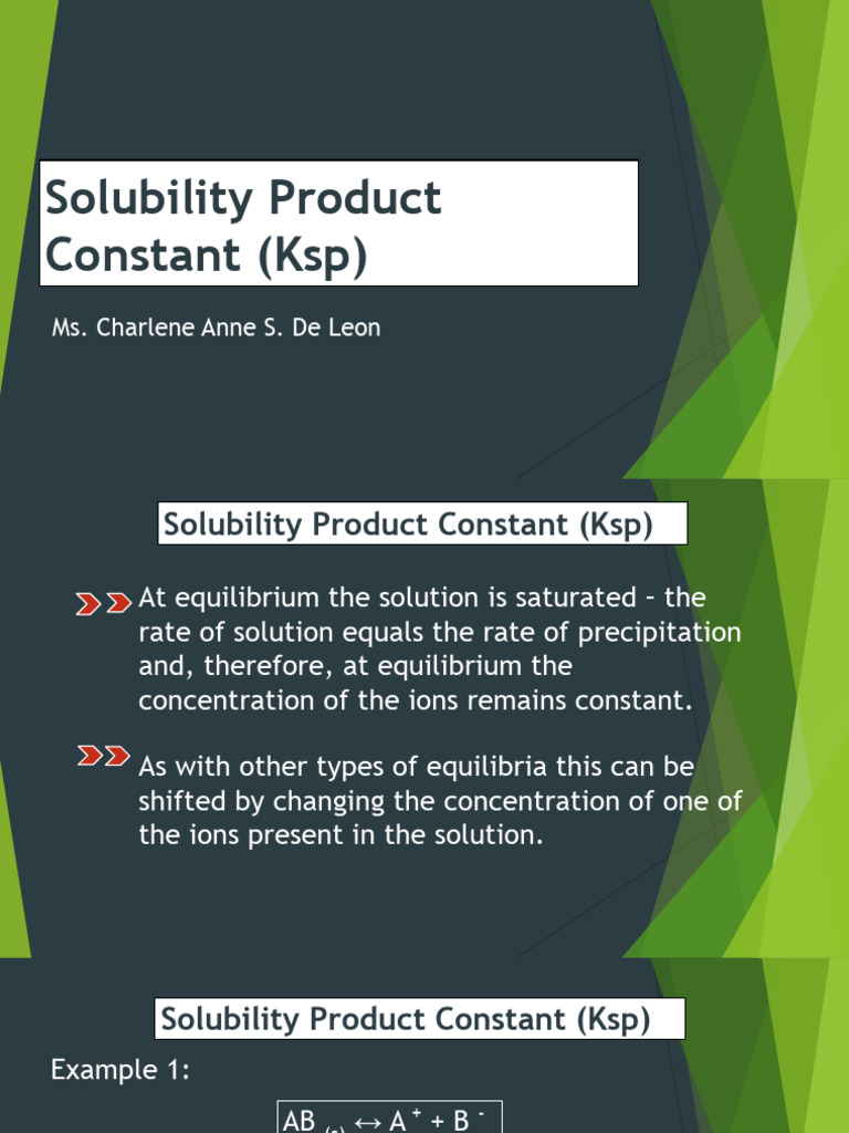 Solubility-Product-Constant-Ksp.pptx | PDF