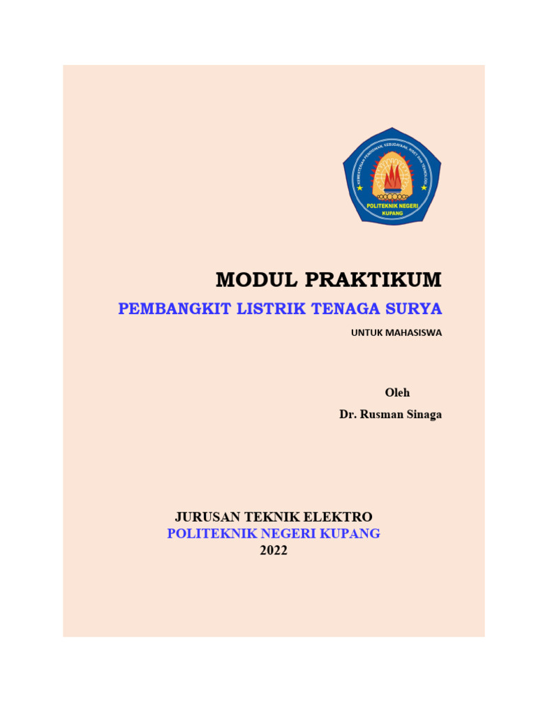Lampiran A38 Modul Praktikum PLTS Untuk Mahasiswa - Rusman S | PDF