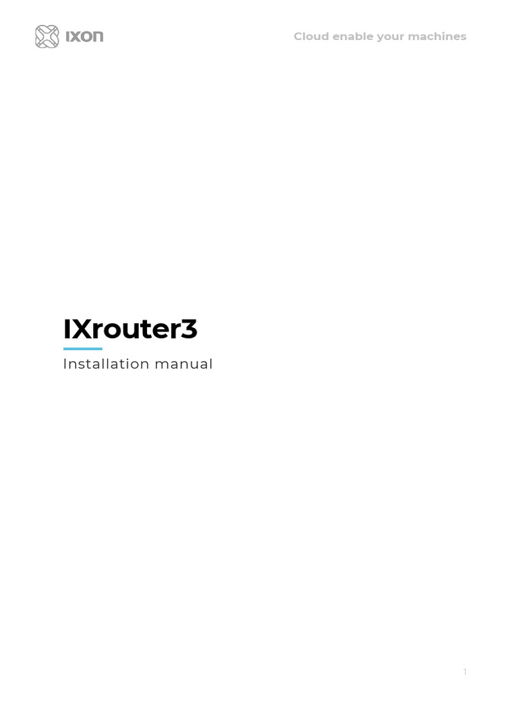 IXrouter3 Installation Manual | PDF
