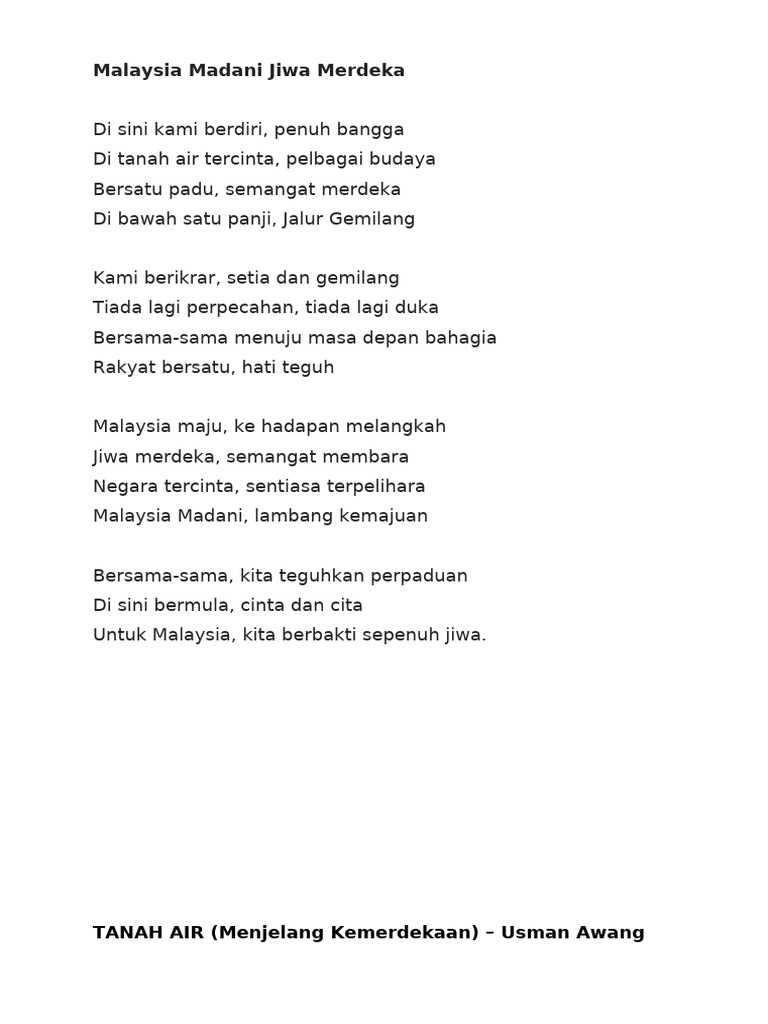 Sajak Merdeka | PDF