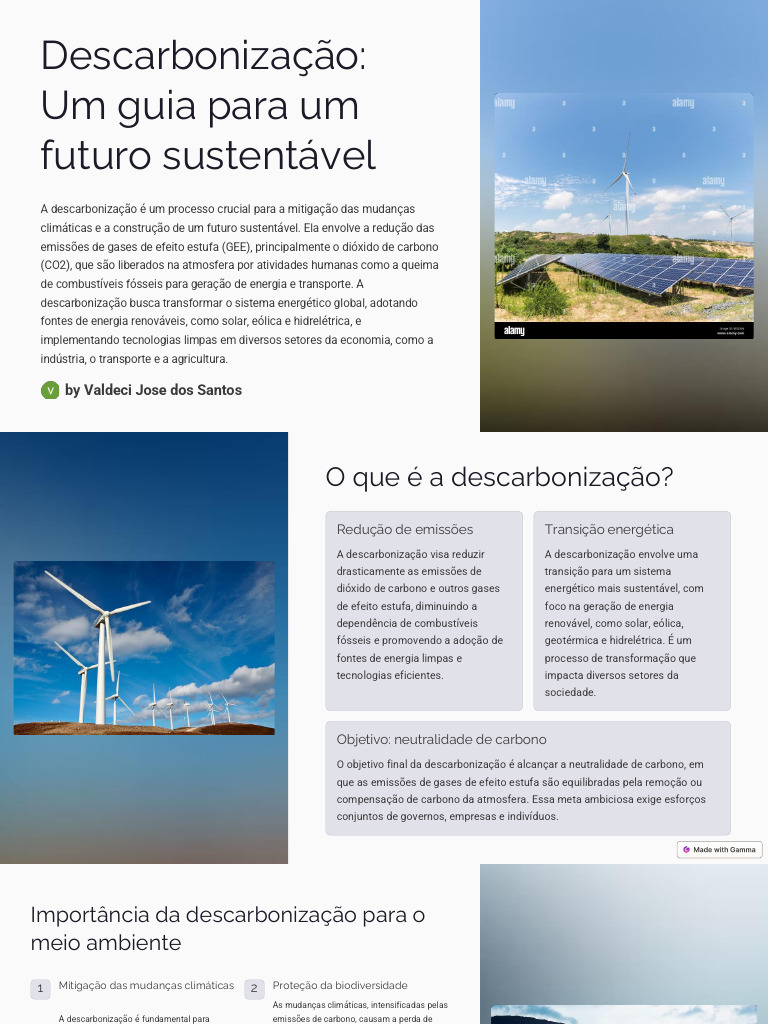 Descarbonizacao Um Guia para Um Futuro Sustentavel | PDF Descarbonizacao Um Guia para Um Futuro Sustentavel | PDF