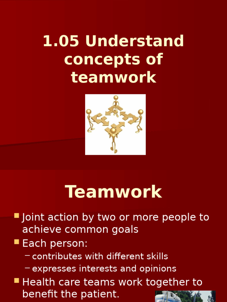 Understanding the Concept of Teamwork | PDF