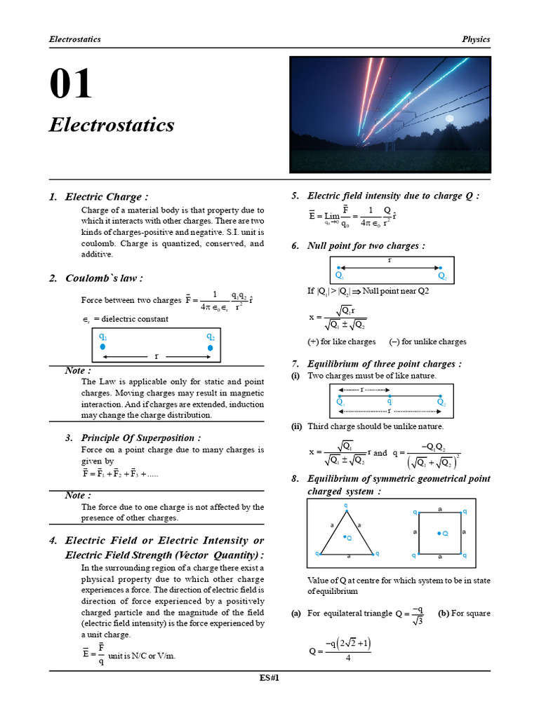 Jee Main - Electrostatics | PDF