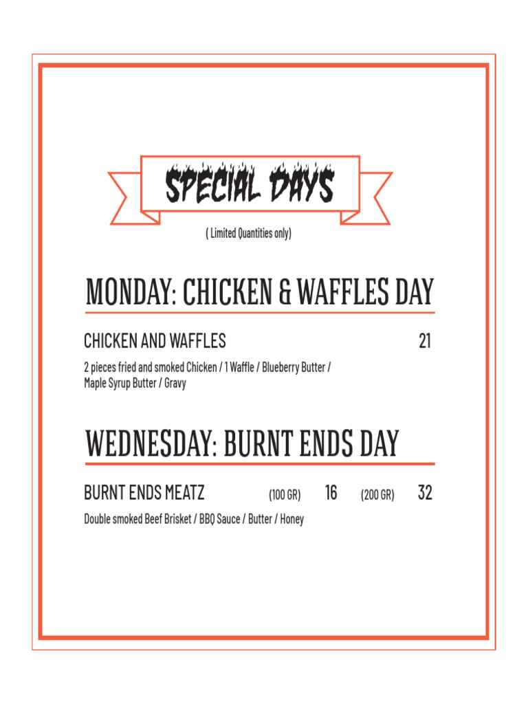 Chicago Williams BBQ Menu Frankfurt | PDF | Barbecue | Cooking, Food & Wine