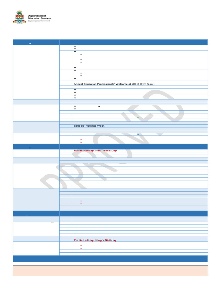 2024-2025 Government School Calendar Final | PDF
