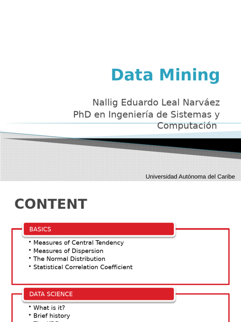 Week 01 - Intro To DataMining | PDF