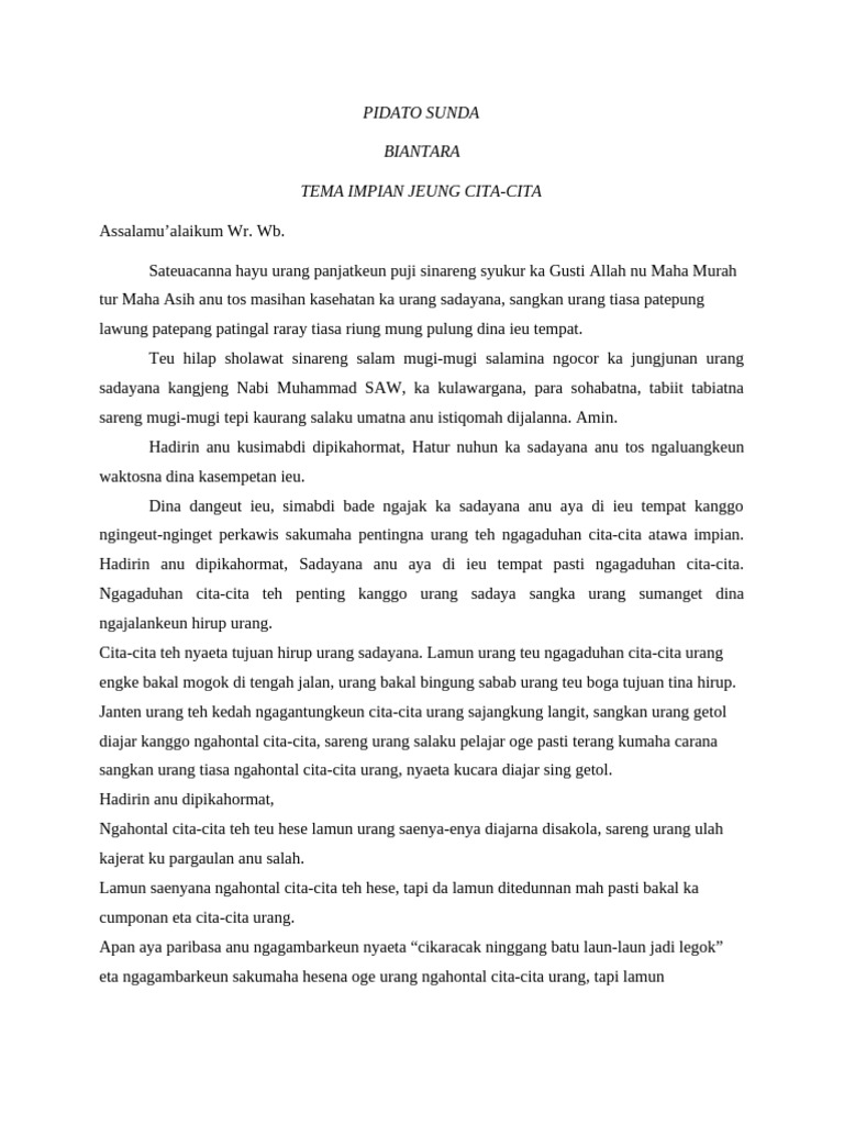 Pidato Sunda | PDF