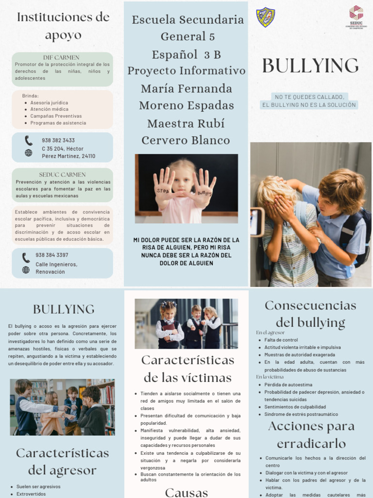 Tríptico Bullying | PDF
