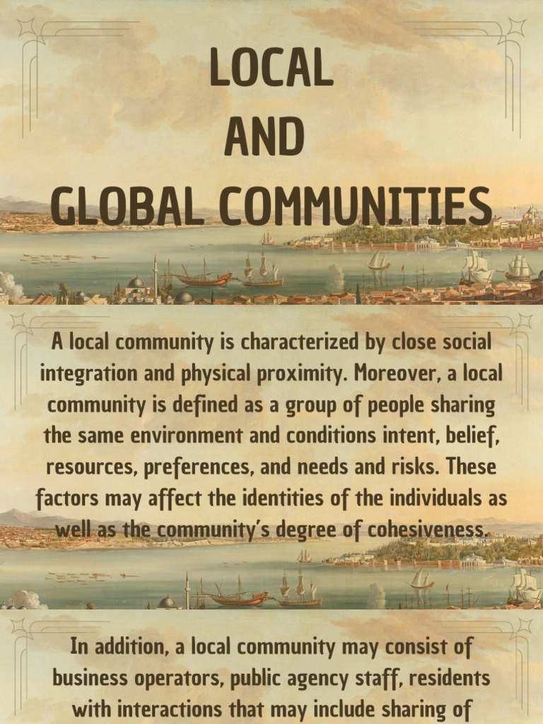 Local and Global Communities | PDF