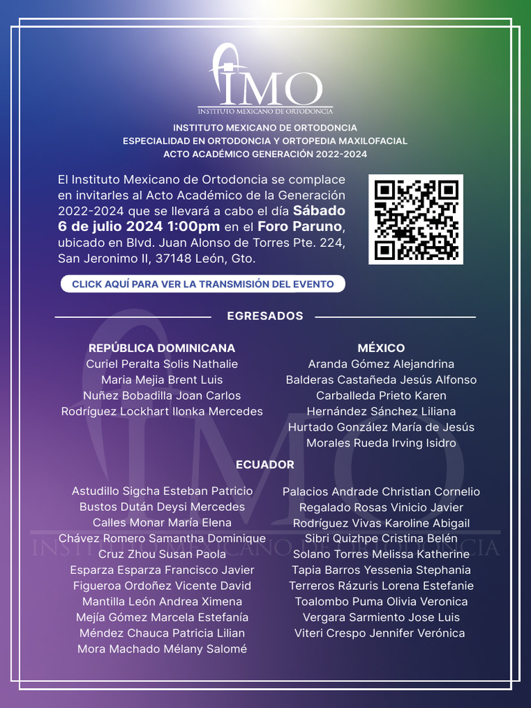 Invitación IMO 2024 | PDF