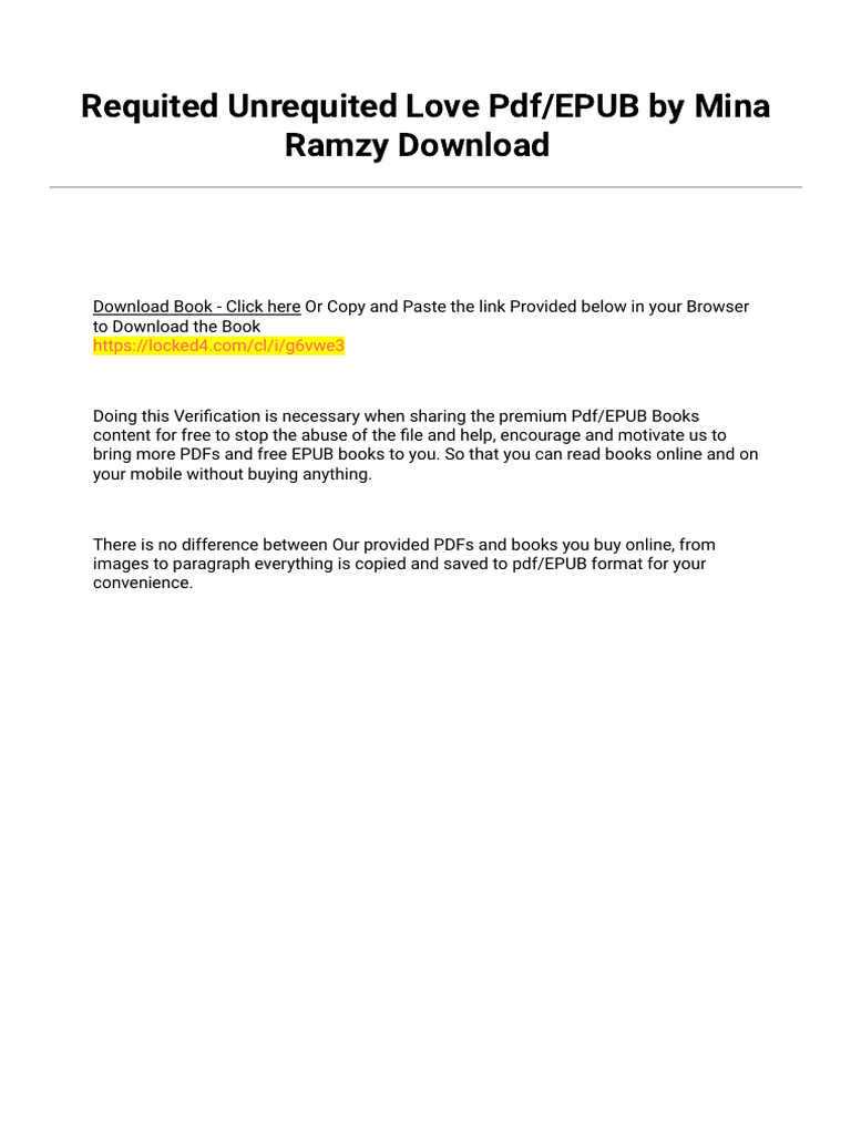 Requited Unrequited Love | PDF