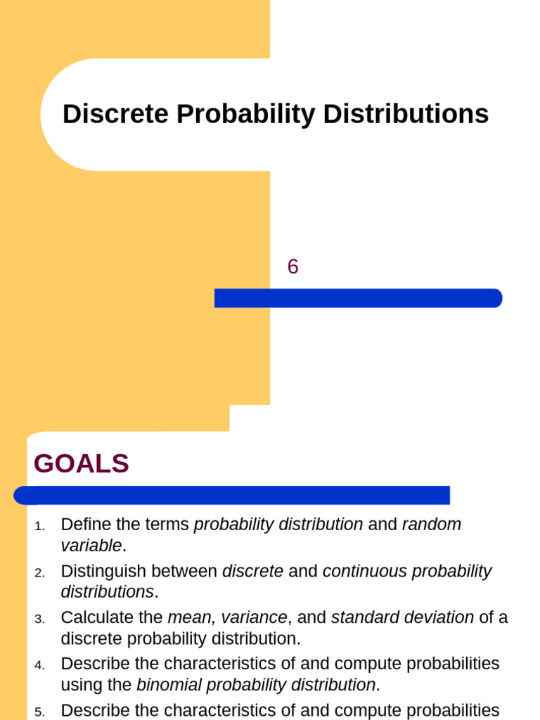 6 - Discrete Probability Distributions | PDF