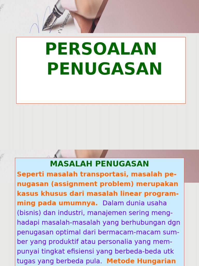 VI Model Penugasan | PDF