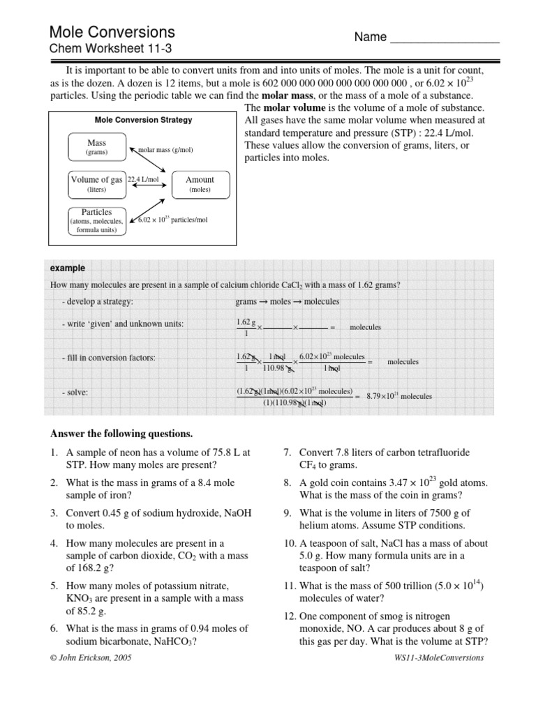 Maria Celada - Mole WS #2 | PDF | Química | Ciencia y matemática