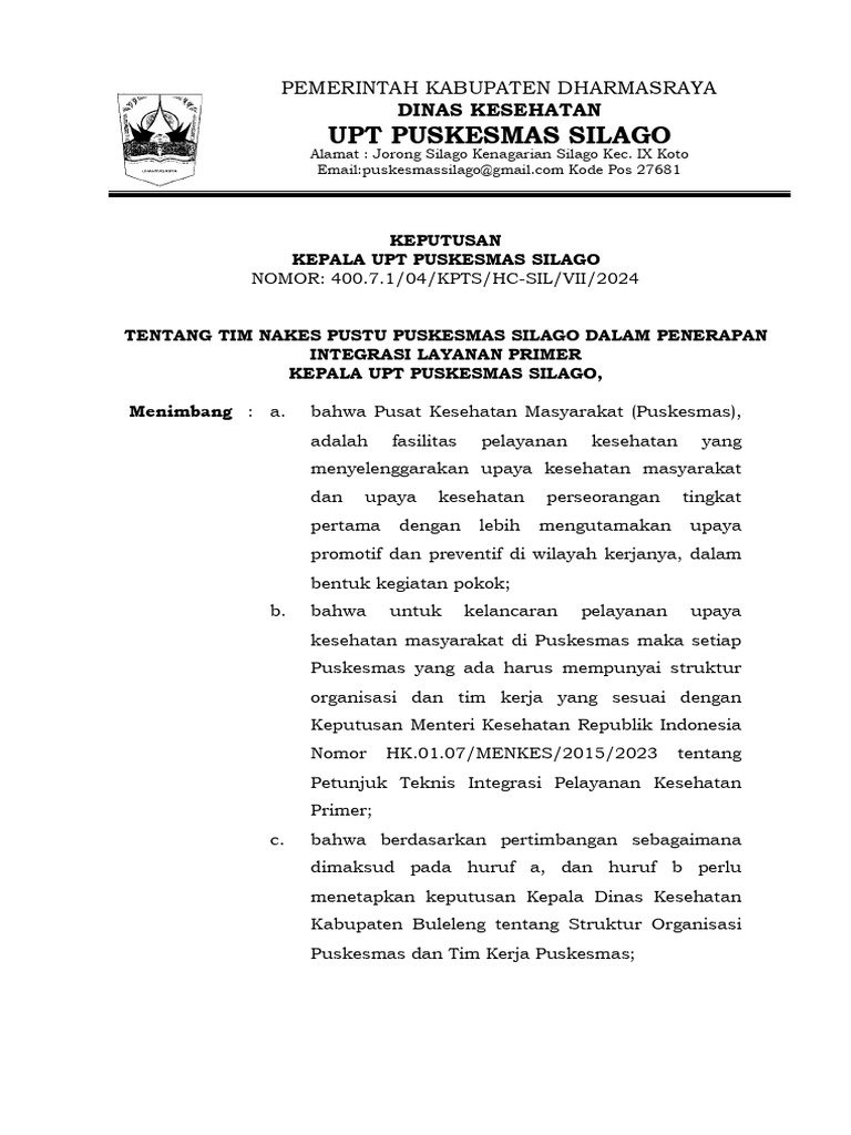 SK Nakes Pustu | PDF