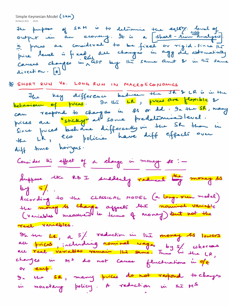 Simple Keynesian Model | PDF