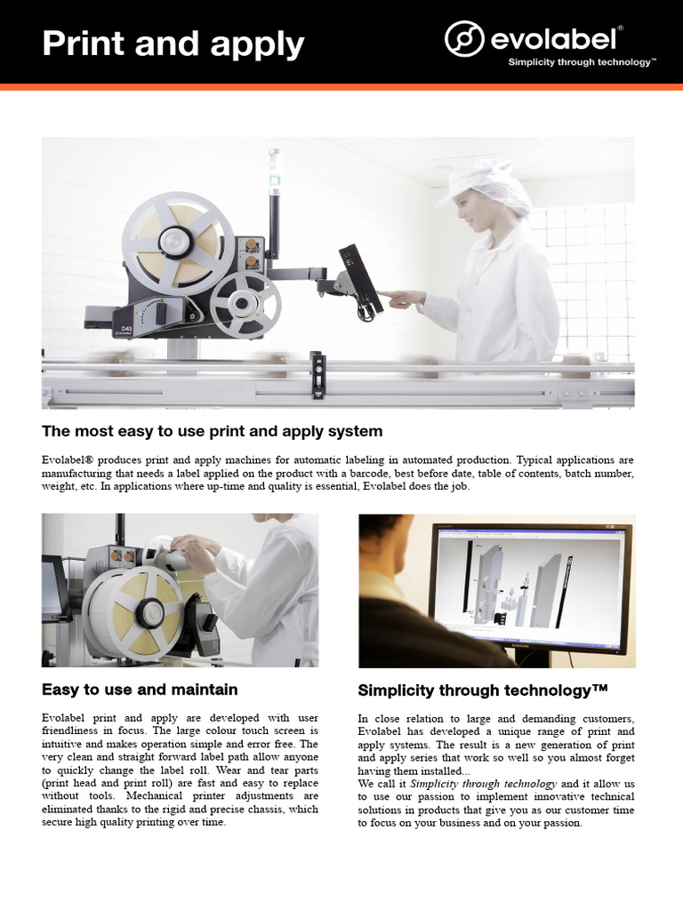 Evolabel Print Apply | PDF