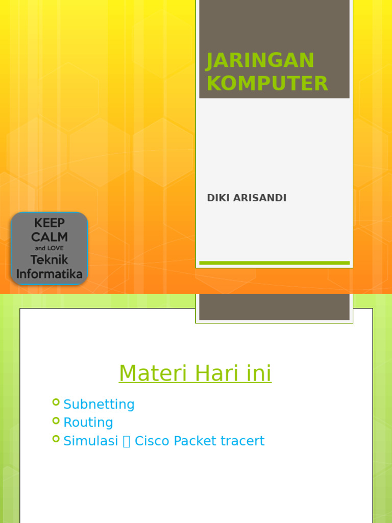 Subnetting Routing Simulasi | PDF | Ip Address | Teaching Methods & Materials
