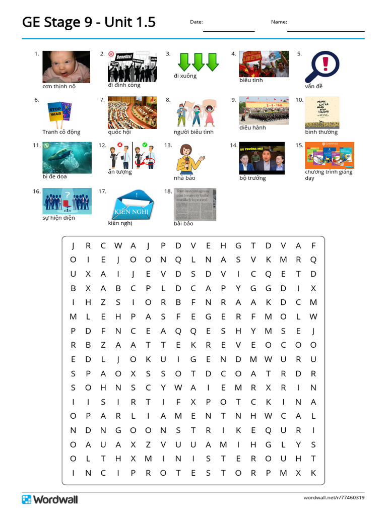 Ge Stage 9 Unit 15 Wordsearch | PDF
