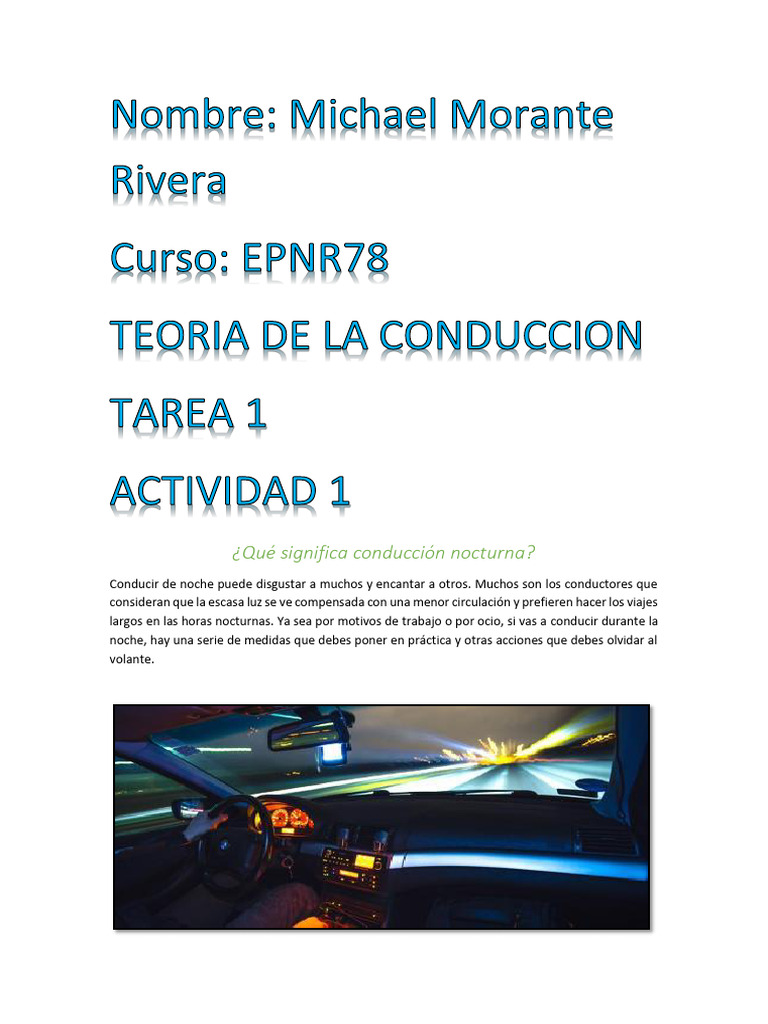 Michael Morante Teoria de La Conduccion | PDF