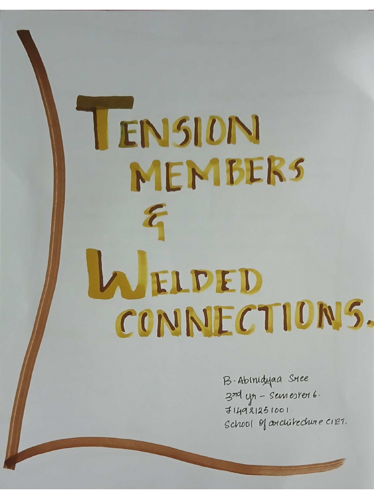 Tension Members and Welded Connections: Data Collection | PDF