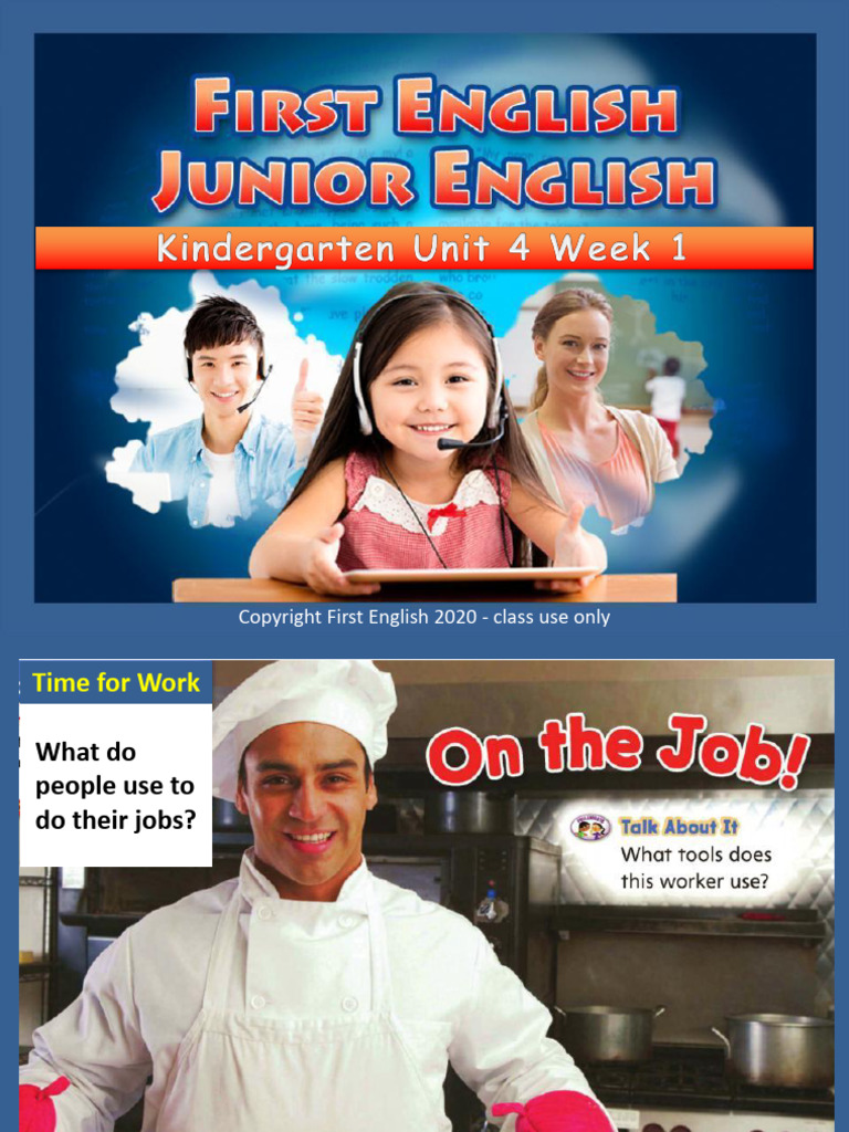 F1English Kindergarten Unit 4 Week 1 | PDF