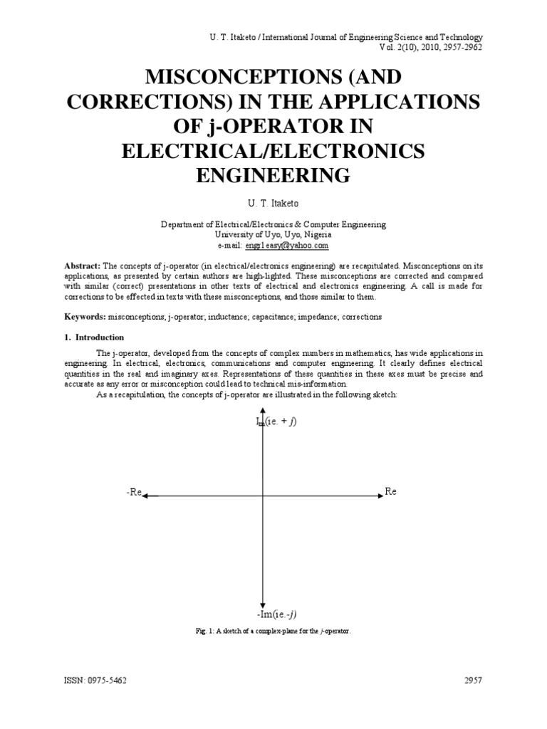 J Operator | PDF | Cartesian Coordinate System | Electrical Impedance