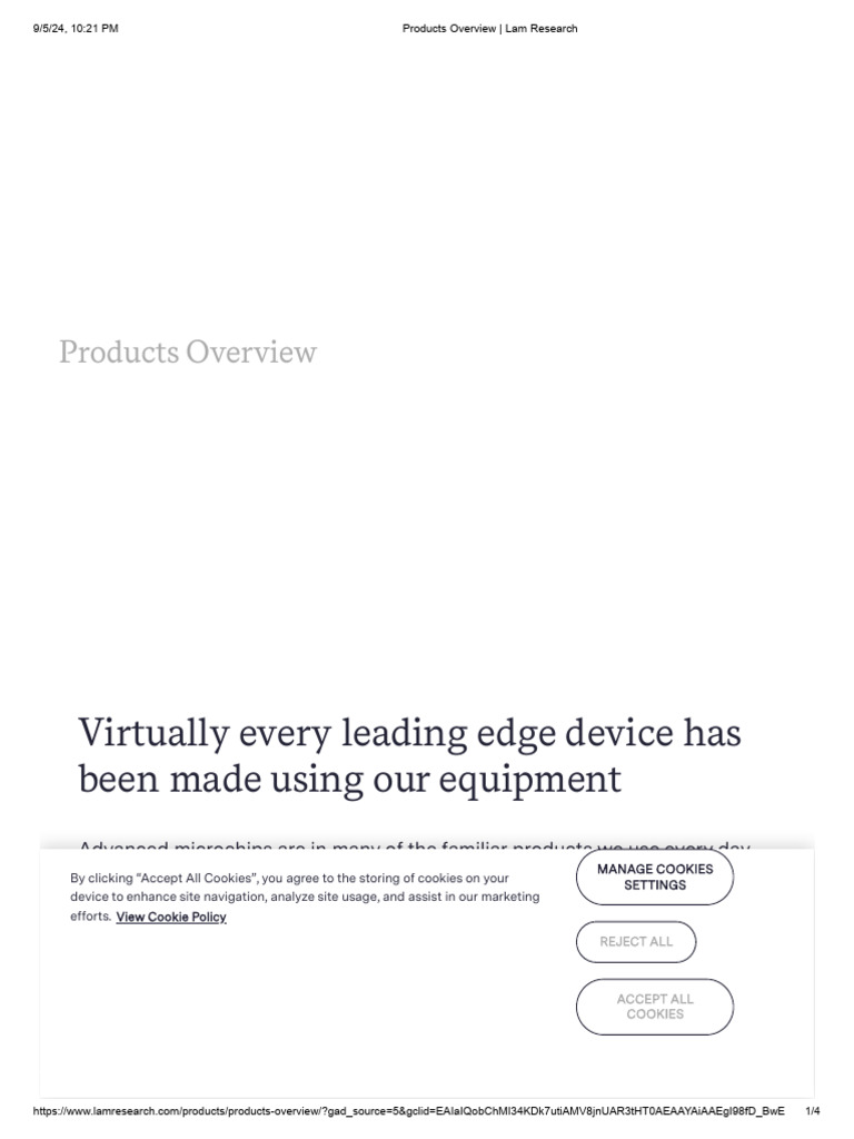 Lam Research Semiconductor Products Overview | PDF | Semiconductor ...