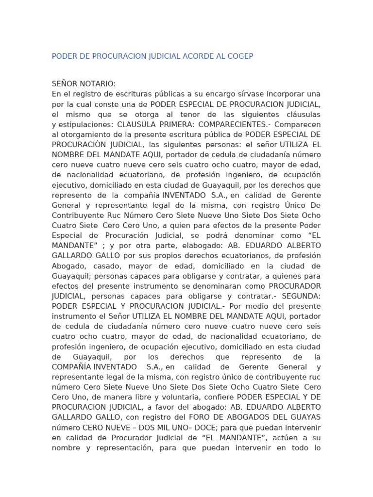 Poder General | PDF | Judicaturas | Derecho