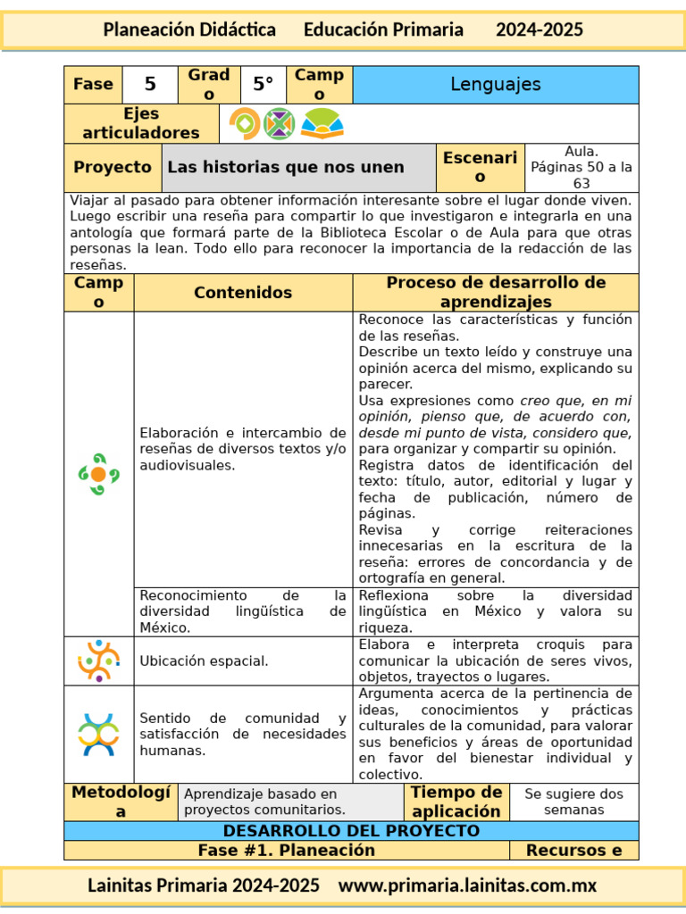 5to Grado Septiembre - 08 Las Historias Que Nos Unen (2024-2025) | PDF