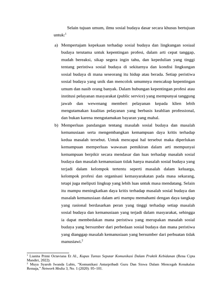 Makalah MK Sosial Budaya 5 | PDF