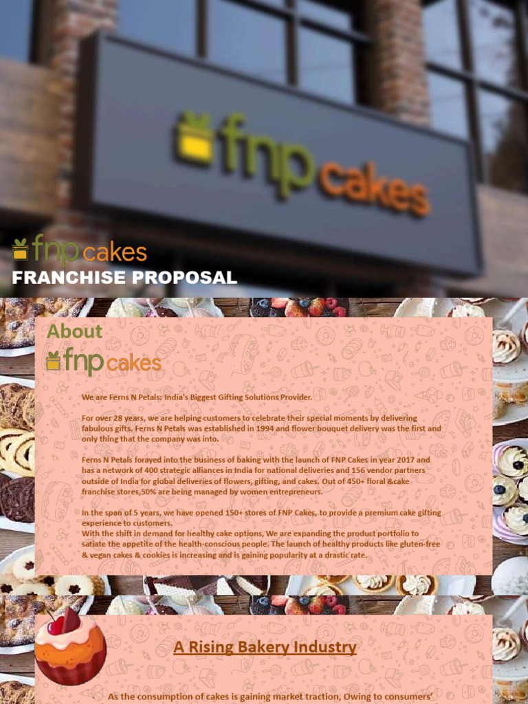 FNP Cakes Franchise Proposal | PDF