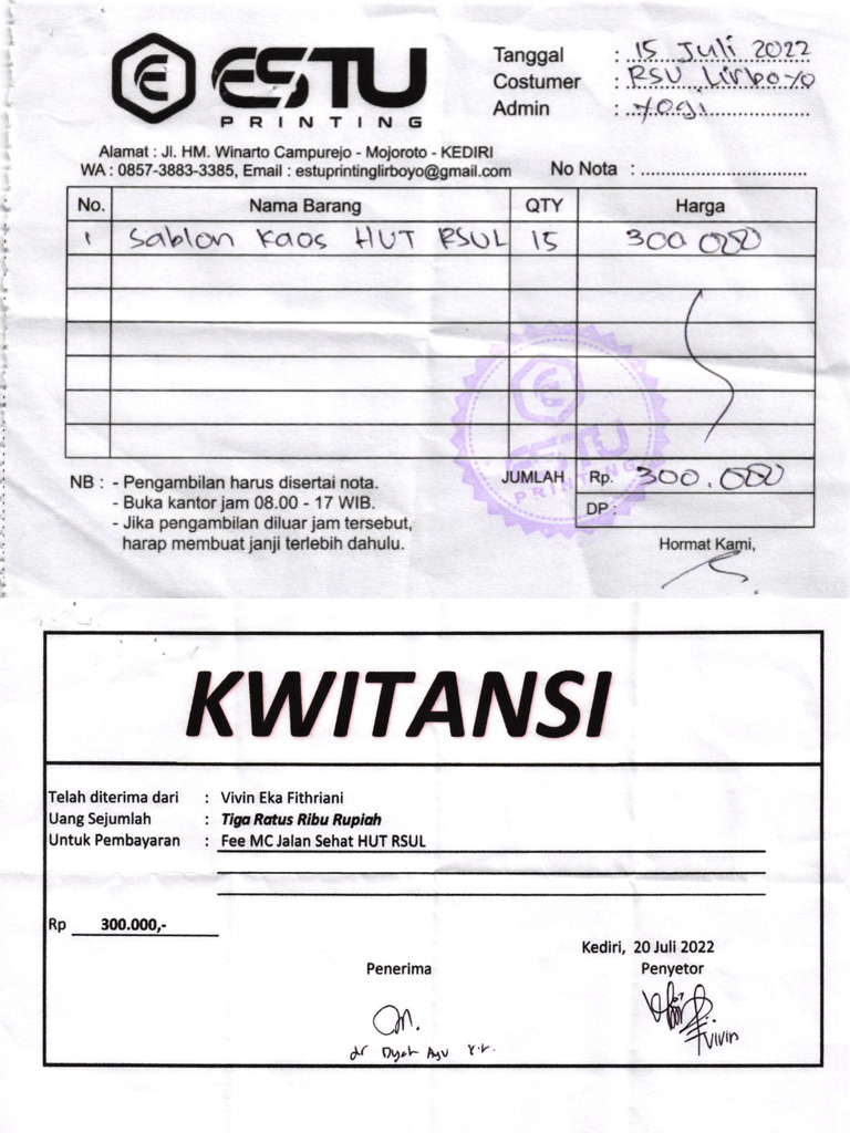 Scan Kwitansi | PDF