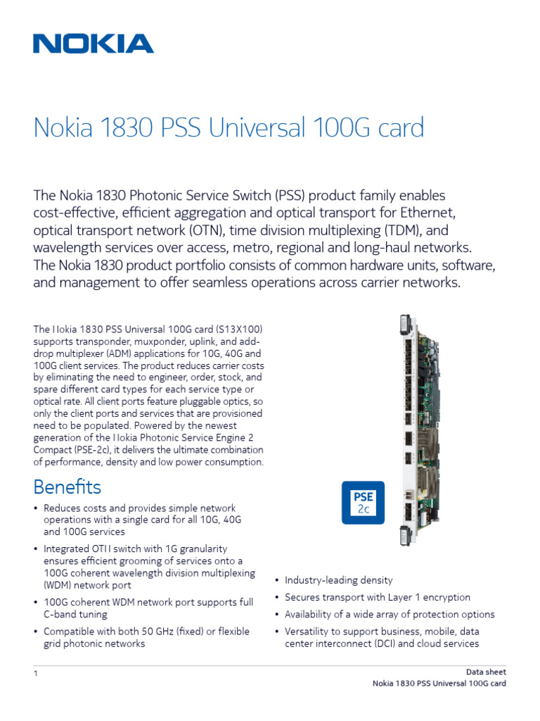 Nokia_1830_PSS_Universal_100G_Card_Data_Sheet_EN | PDF