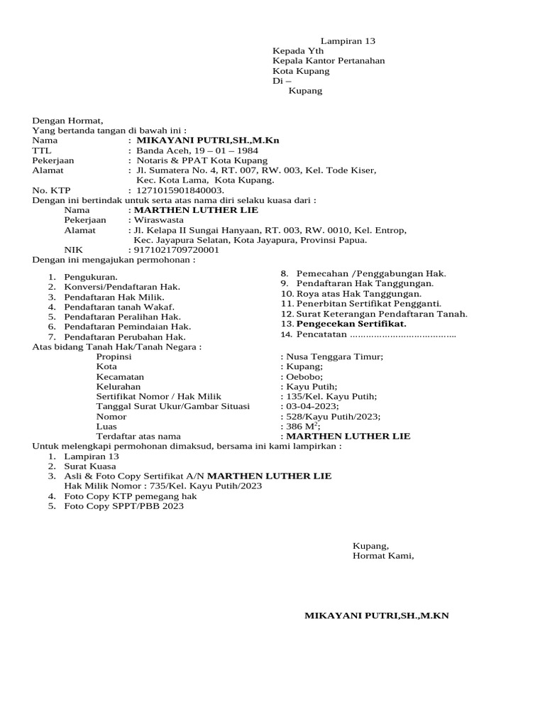 Lampiran 13 Marthen | PDF