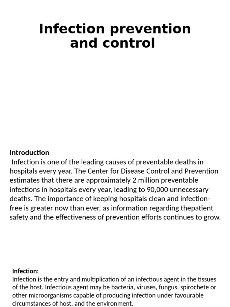 Infection Prevention and Control | PDF