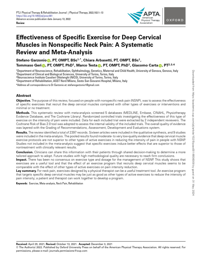 Cervical 3 | PDF