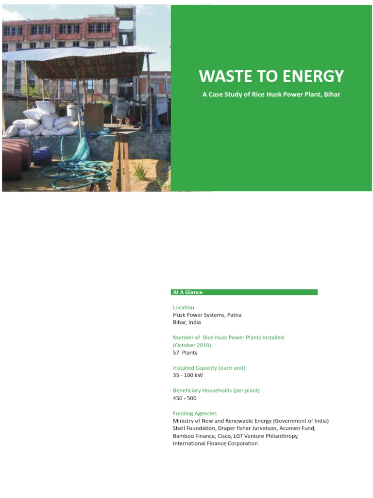Providing Sustainable Power to Rural Communities: A Case Study of Husk ...
