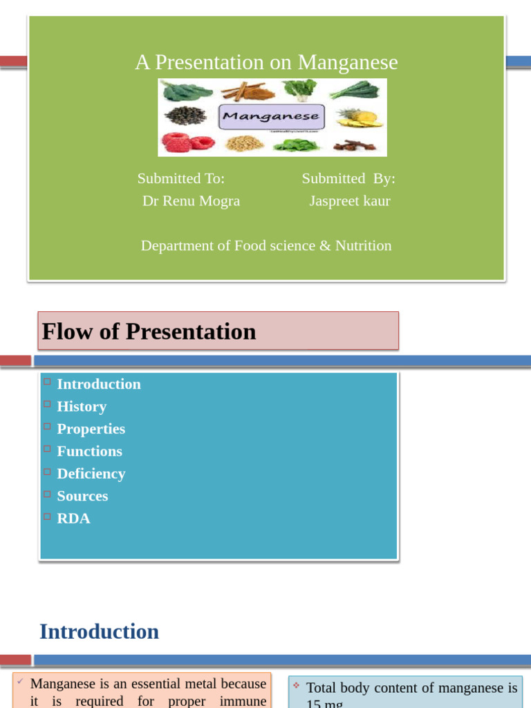 Ppt1 Manganese | PDF