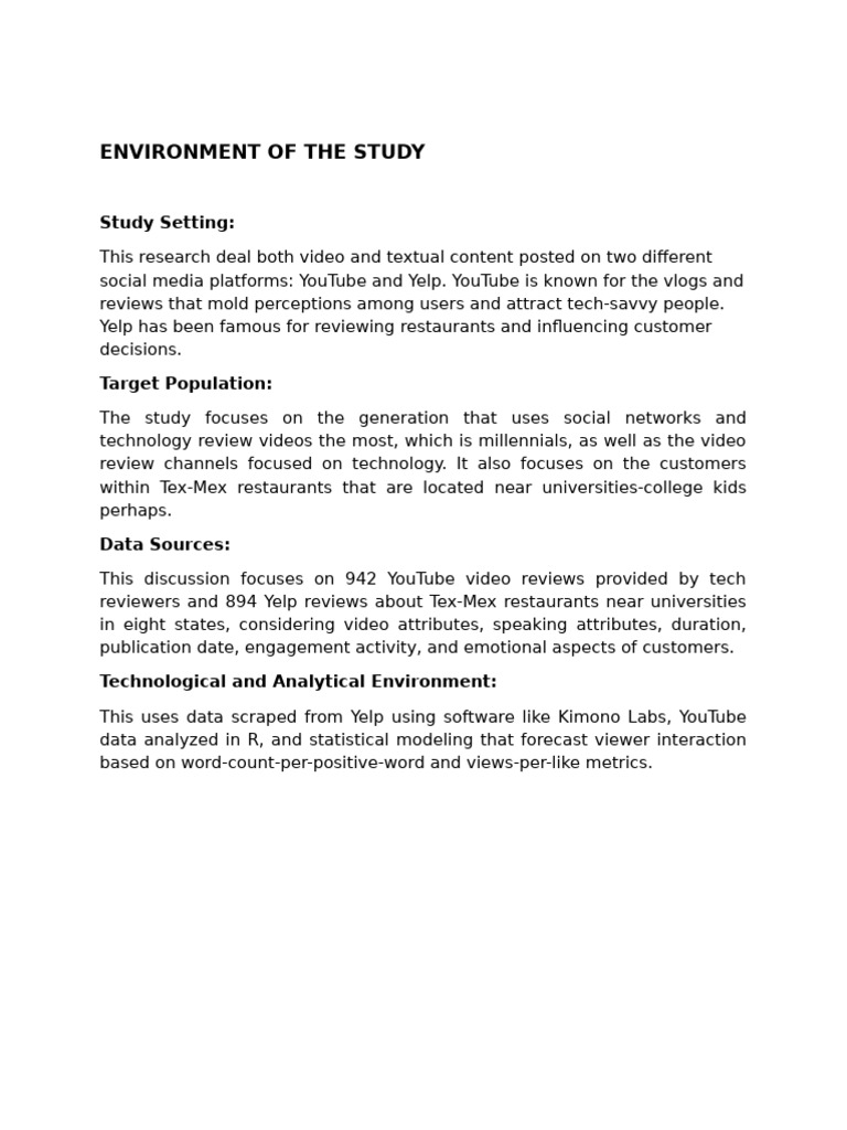 Research Environment Sample | PDF